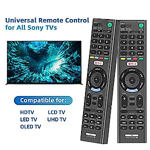 Gvirtue RMT-TX102U Universal Replacement Remote Control for Sony Bravia HDTV LCD LED UHD Smart TV
