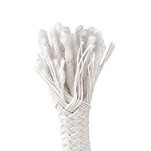 MOUYAT 328 Ft x 1/4 Inch Natural Cotton Rope, White Clothesline Cotton Cord, All Purpose Braided Cotton Cord Utility Rope for Clothes Hanging, Macrame, Plant Hanger, Knitting Crafts