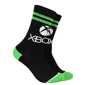Xbox Socks Gaming Console Logo Adult Crew Socks 1 Pair