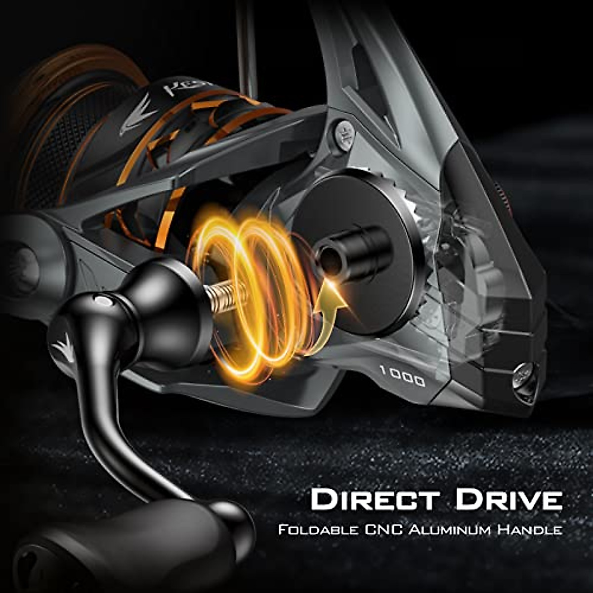 KastKing Kestrel Spinning and Ice Fishing Reel 1000 SFS Carbon Body, Lightweight and Weighs 4.6 Oz, Full Carbon Fiber Frame, 10+1 Stainless-Steel Double Shielded Ball Bearings, 6.2:1 Gear Ratio