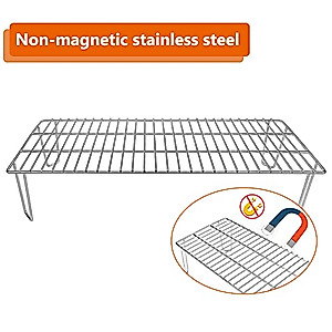 GRISUN Grill Rack for Green Mountain Daniel Boone Pellet Grill, Stainless Steel Upper Rack, Heavy-Duty Grill Warming Rack Accessories, Replacement for GMG-6008, Silver