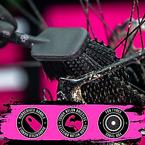 Muc-Off Tire & Cassette Brush - Bike Cleaning Brush, Motorcycle Brushes, Car Wash Brush - Bike Cleaning Brushes for Bicycle & Motorcycle