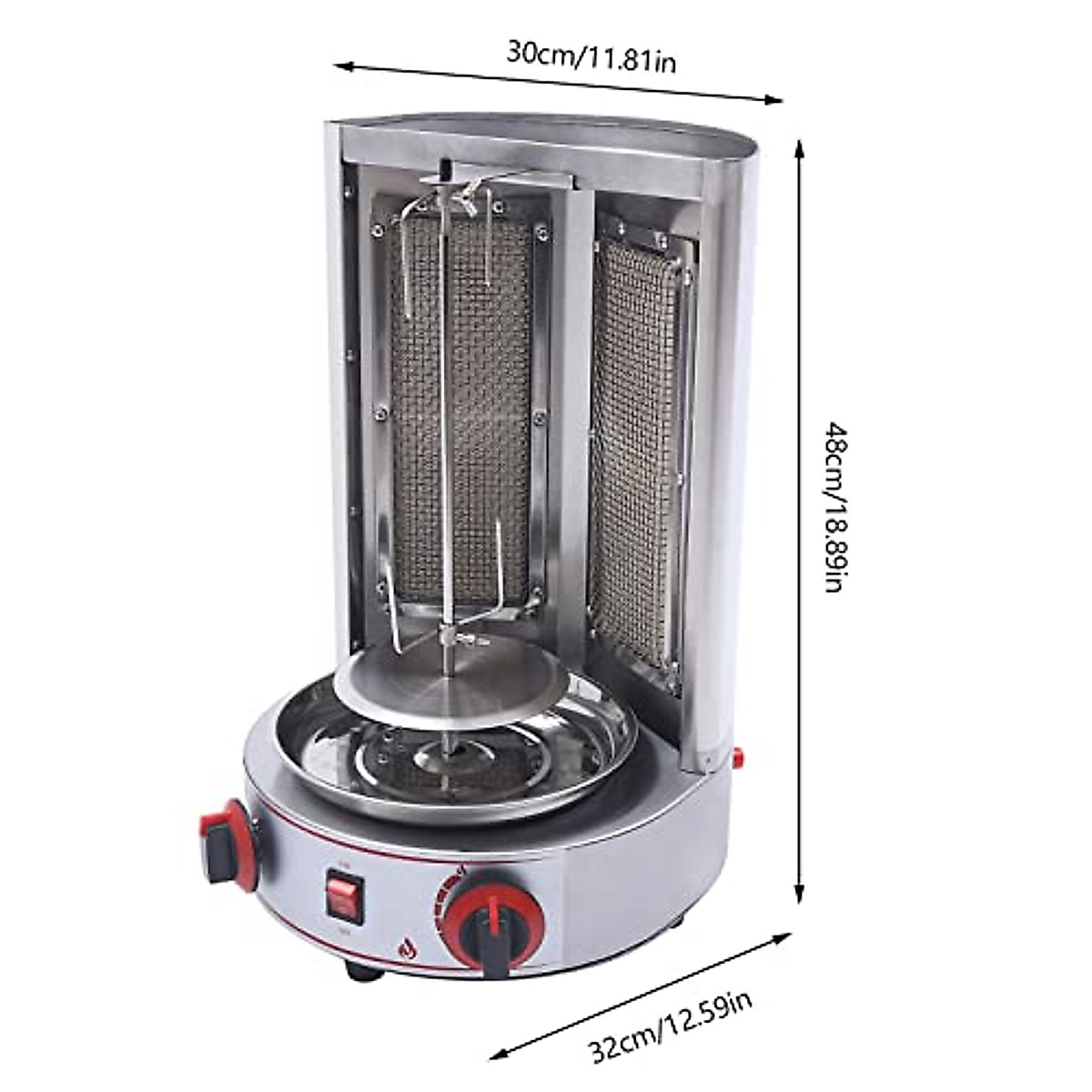 sharma machine,Vertical Rotisserie Oven Grill Rotisserie Doner Kebab Gyro Grill ​Device Vertical Gas Broiler Shawarma Machine Suitable for picnic restaurant home garden party