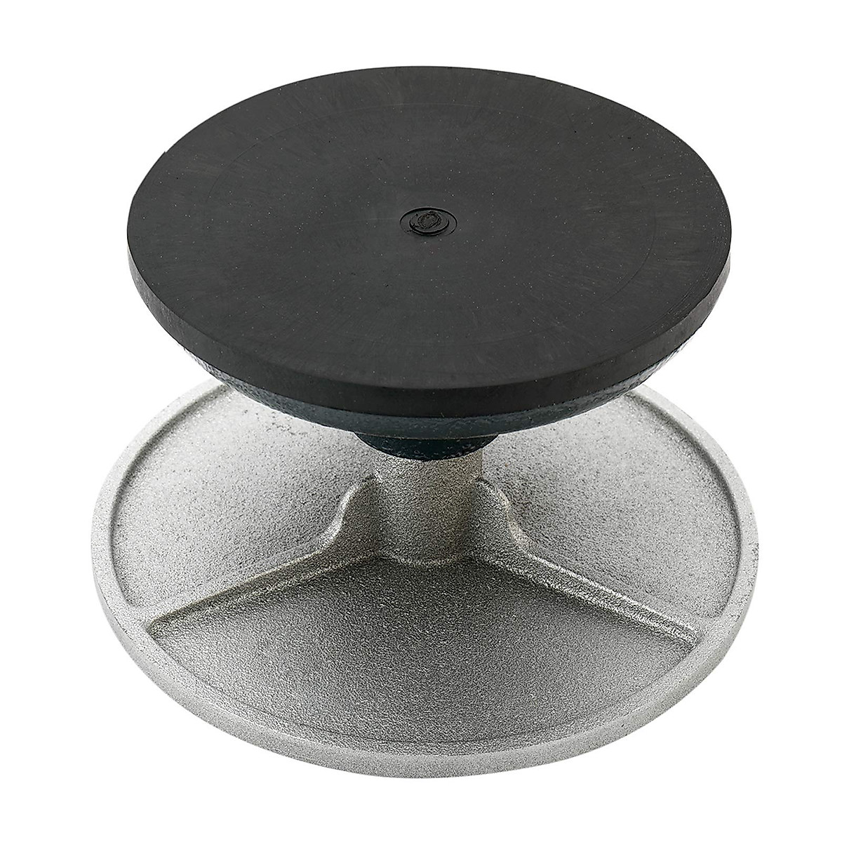 Ceramics Pottery Sculpting Wheel with Non-Skid Rubber Boot Heavy Duty Cast Iron Metal Construction Turntable with Ball Bearings (7 Inch)