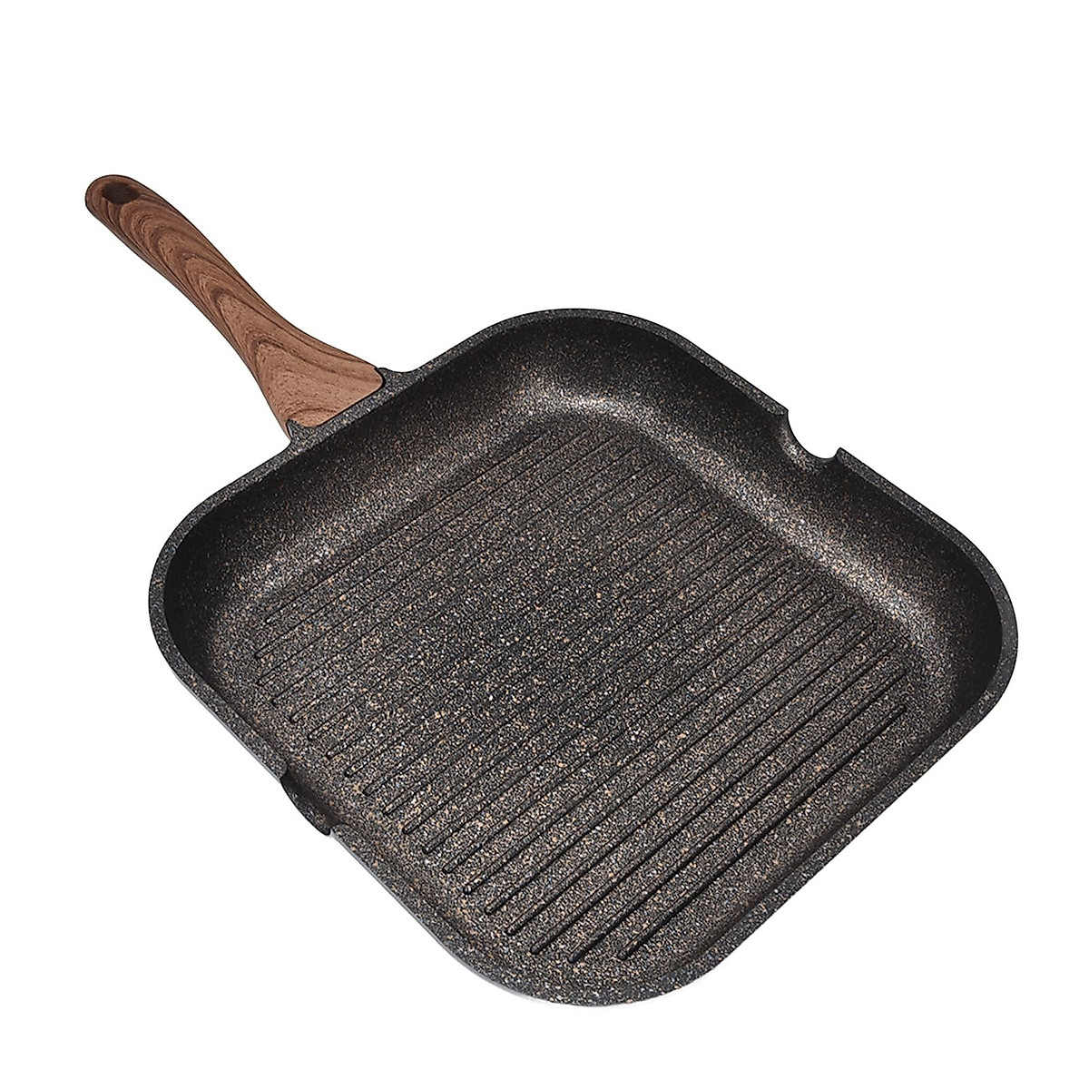 Marooma Grill Pan for Stove Tops, for Induction Cooking, Square Aluminum Frying Pan Ideal for Steak, Bacon, and More, Suitable for Culinary Enthusiasts and Home Chefs(9.4")