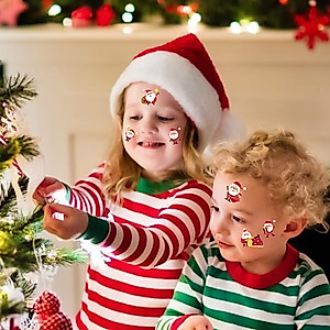Christmas Temporary Tattoo Santa Claus Kids Tattoo Stickers 116 Pieces Waterproof Reindeer Candy Tree Socks Fake Tattoos Decoration for Girls Christmas Gift Makeup Party Face Body Tattoo Accessories