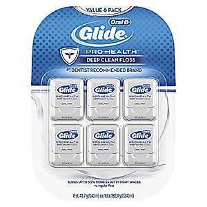 Oral-B Glide Pro-Health Dental Floss, Deep Clean, Mint, 40m, Pack of 6