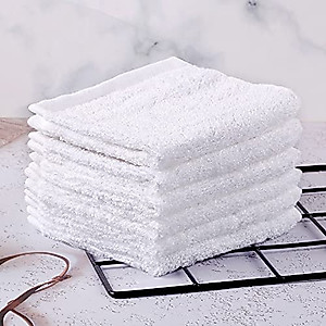 Qioo Baby Bamboo Washcloths 6Pack (White)