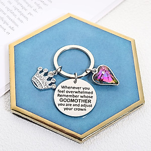 Godmother Keychain Gift Godmother Gifts from Godchild, God Mother Gifts for Women Godmother Proposal Birthday Christmas Gifts from Goddaughter Will You Be My Godmother Present Fairy Godmother Gifts