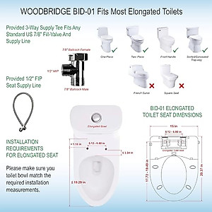 WOODBRIDGE BID01 Toilet Seat