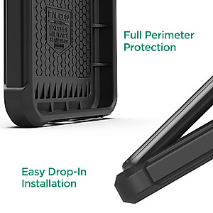 ENCASED Falcon Armor for OnePlus 10 Pro 5G Case (2022) Ultra Protective Phone Case with Fingerprint Access (Black)