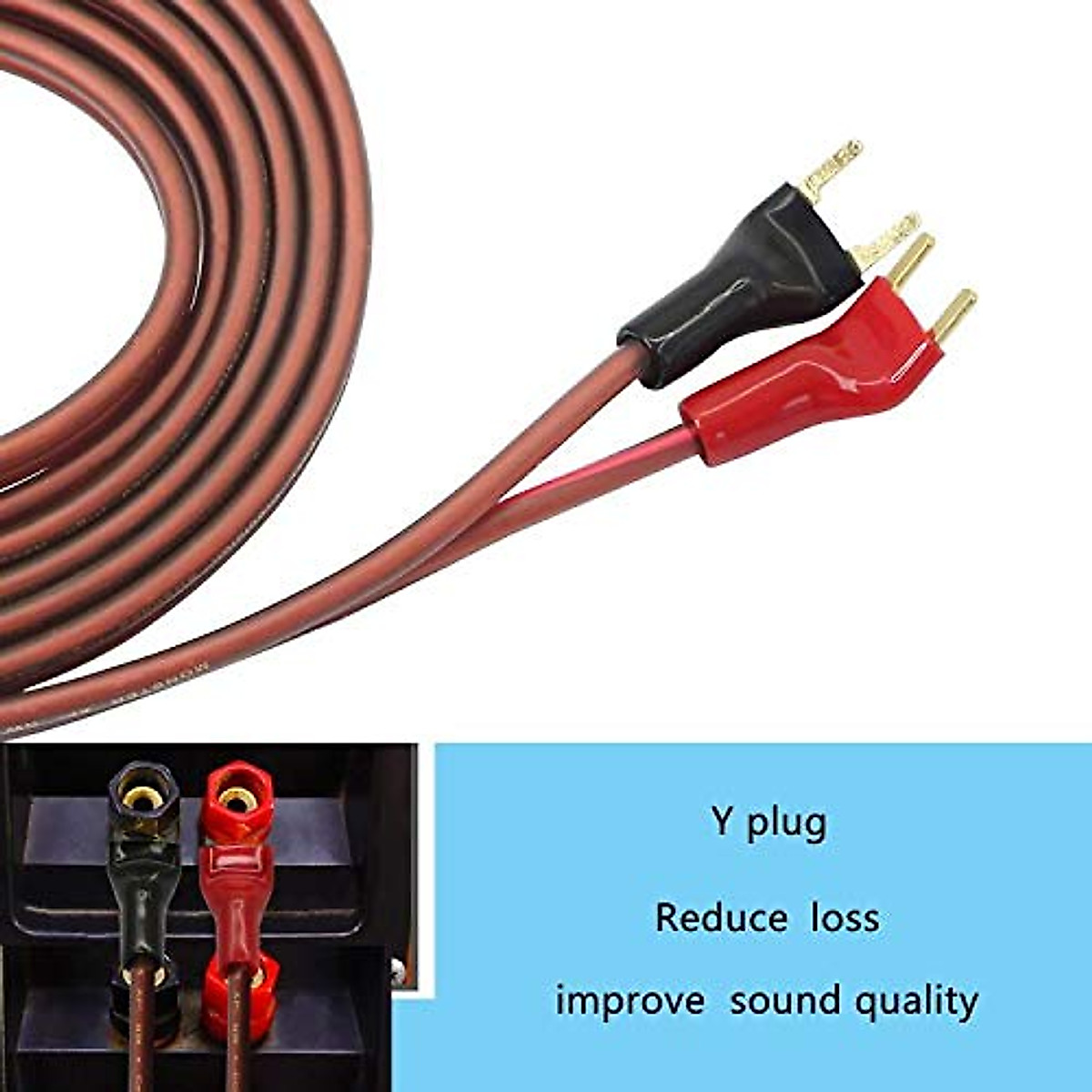 XMSJSIY XLR to Y Spade Plug Speaker Cable, XLR 3 Pin Male to Dual U Plugs Audio Cable OFC HiFi Speaker Wire for DJ/PA Amplifier Subwoofer Mixer-2M/6.56 Feet (XLR Male)