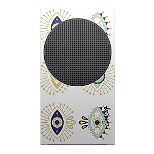 Head Case Designs Officially Licensed Cat Coquillette Blue Gold Art Mix Vinyl Sticker Gaming Skin Case Cover Compatible with Xbox Series S Console and Controller Bundle