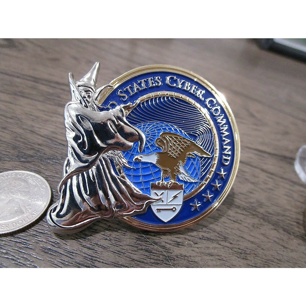 US Cyber Command CYBERCOM USN USAF Army NSA Wizard Challenge Coin