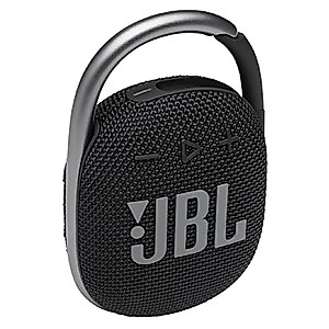 2 Pack JBL Clip 4 Waterproof Wireless Audio Bluetooth Speaker Bundle (Black)