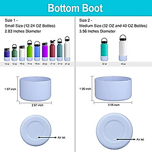 Boot for Hydro Flask 12-40 OZ Water Bottle/Stanley Tumbler, Bottom Boots for Hydroflask Sports Water Bottles, Silicone Bottom Cover Sleeve (Fog, Fits Hydroflask 32 40 oz Bottles)