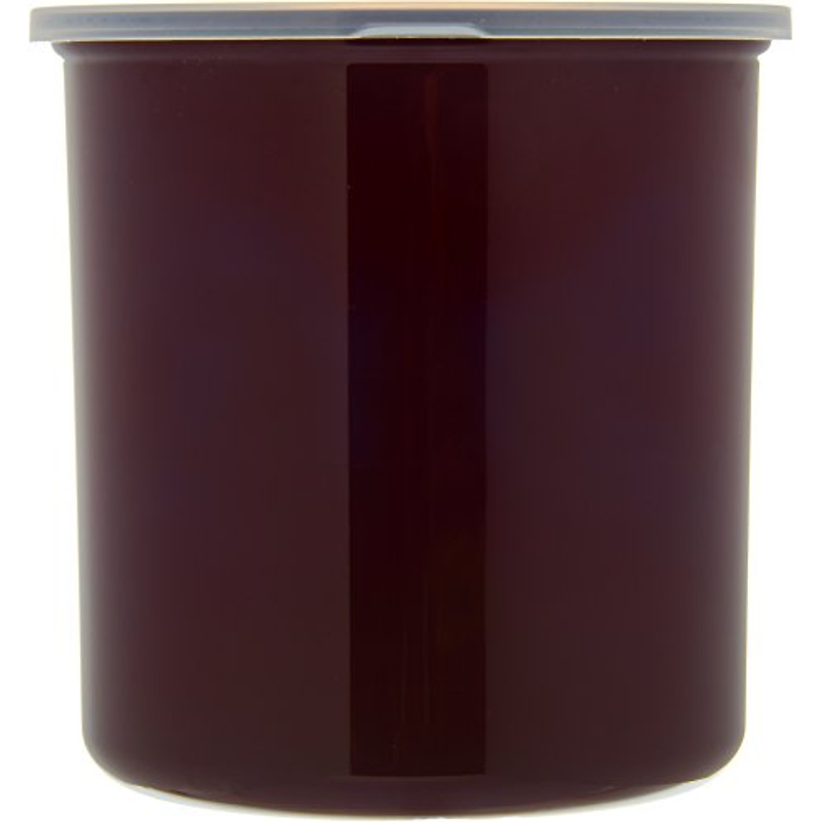 Carlisle FoodService Products Round Storage Container with Lid, 2.7 Quart Crock, Brown