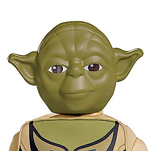 Yoda Costume for Kids, Official Deluxe LEGO Star Wars Costume with Mask and Robe, Child Size Medium (7-8)