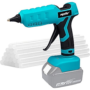 100W Cordless Hot Glue Gun for Makita 18v Lithium Battery (Battery NOT Included) with 20 Glue Sticks Portable Battery-Powered Glue Gun for Arts & Craft DIY Project & Festival Decoration