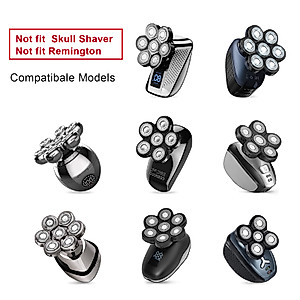 UPTARD 7D Blade Replacement Heads, Shaver Replacement Blades, Head Shavers for Bald Men, Shaver Head Replacement, Stainless Steel Rotary Blades for Electric Head Razor