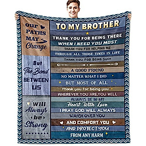Tsefiwo Gifts for Brother Father's Day Brother Gifts Big Brother Gifts Birthday Gifts for Brother from Sister Best Brother Gifts from Sister Big Brother Gifts Graduation Gifts Throw Blanket 60x50 Inch
