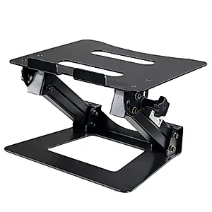 IKON MOTORSPORTS Adjustable Laptop Stand, Portable Ergonomic Computer Notebook Holder Stand Compatible with MacBook, Air, Pro, Tablets and Laptops, Black