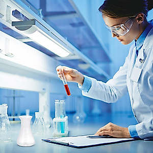 Baluue Erlenmeyer Flask 50ml Laboratory Conical Flask Plastic Erlenmeyer Flask Narrow Neck Clear Conical Flask with Scale for Laboratory School Educational Learning