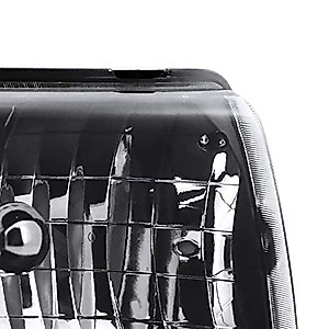 Carpartsinnovate For 98-00 Ford Ranger Pickup Euro Style Black Headlights Head Lamps Pair