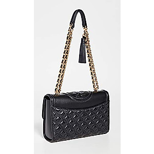 Tory Burch Women's Fleming Convertible Shoulder Bag, Black, One Size