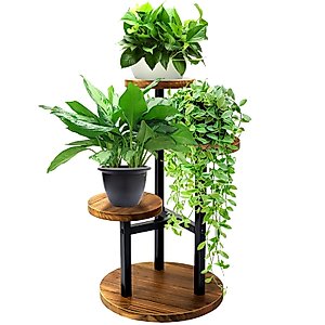 TDZWIN Plant Stand Indoor, 3 Tier Plant Stand Indoor Plant Stand Corner Plant Stand Tiered Plant Stands For Indoor Plants Multiple, Indoor Wood Tiered Plant Stands Tall Plant Stand For Living Room