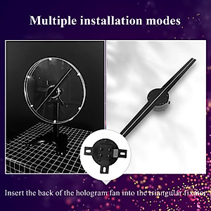 Hologram Fan, Faryuan 3D Holographic Display Air Fan Video Projector,Promotional Player Machine,224 Led 16.5inch Diameter Advertising Led Fan 3D Hologram Projector