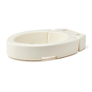 Medline Elongated Hinged Toilet Seat Riser, 3.5 inch, 400 lb Weight Capacity, White - Ideal Mobility Aid for Elderly, Disabled, and Medical Patients, Enhances Bathroom Safety