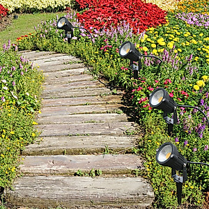 Zhengmy 4 Packs Threaded Spike Flood Light Ground Stake Metal Replacement Stakes for Solar Lights Outdoor LED Solar Light Stakes with 4 Hex Screws for Gardens Yard Path Lawn 6.3 Inches(Black)