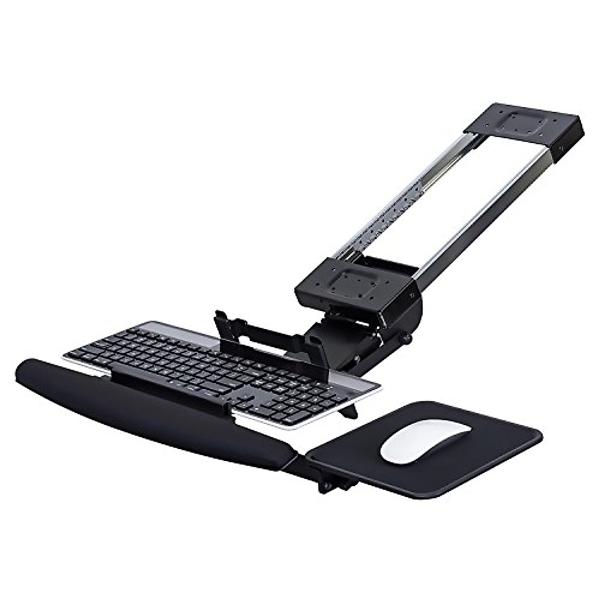 Mount-It! MI-7134 Underdesk Keyboard Drawer with Adjustable Platform, Ergonomic Gel Wrist Pad, Mouse Pad Included, Black