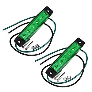 INOOMP LED Brake Lights LED Brake Lights 2 Pcs 6 LED Trailer Lights Truck Tail Lights LED Rear Light Taillight Green Signal Light LED LED Tail Lights LED Trailer Lights