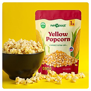 Popcorn Kernels Popcorn Seasoning Movie Theater Gift Basket Set, Bulk Popcorn Kernels With Classic Salted Butter Flavoring Set, Non-GMO Gluten Free, Includes 6 Popcorn Bags Movie Night Supplies Gifts