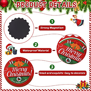 20 Pieces Christmas Magnets Set Christmas Refrigerator Magnets Santa Snowman Holiday Magnets Decorative Magnetic Fridge Decoration Xmas Magnets Fridge Magnetic Decor Car Sticker for Dishwasher Door