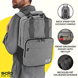 Solo Re:Claim 15.6 Inch Laptop Backpack, Grey, One Size