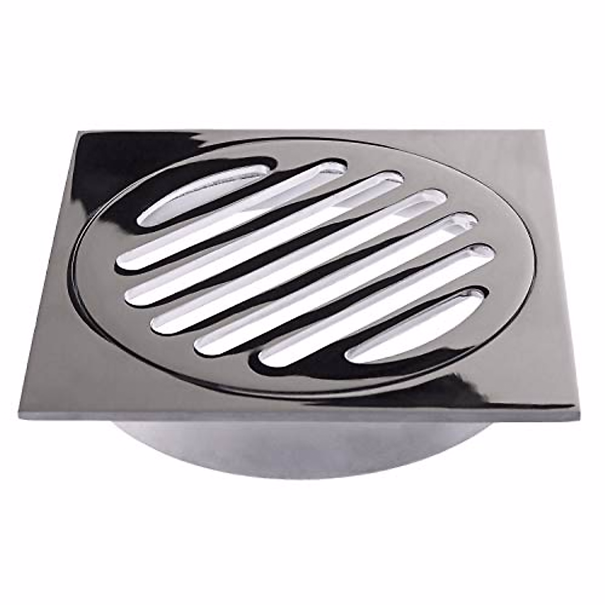 Shower Drain by WONDERCAP | All-In-One 2in Shower Drain, ABS Shower Drain | Tile Shower Drain Outlet + Square Chrome Brass Strainer