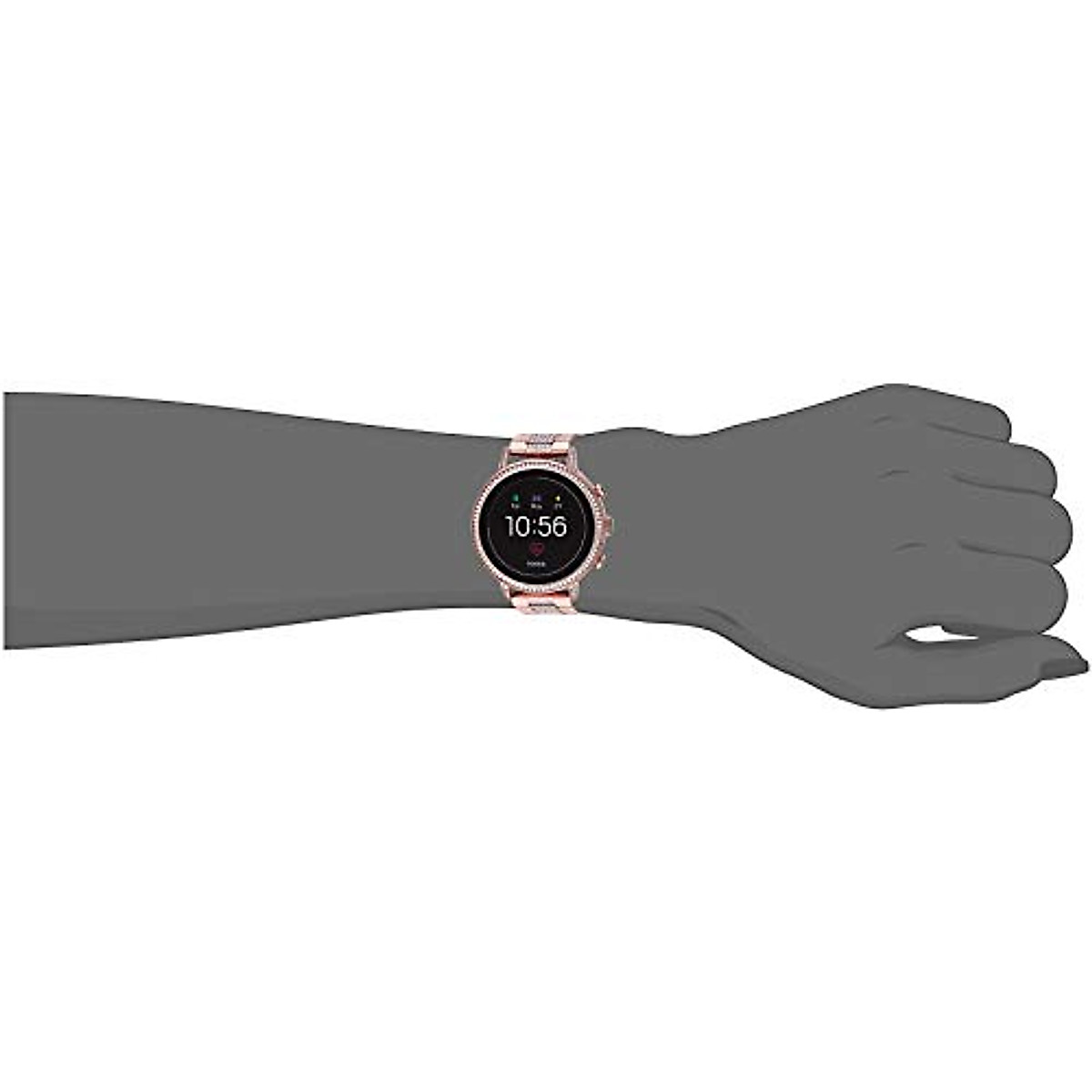 Fossil Women's Gen 4 Venture HR Heart Rate Stainless Steel Touchscreen Smartwatch, Color: Rose Gold (Model: FTW6011)