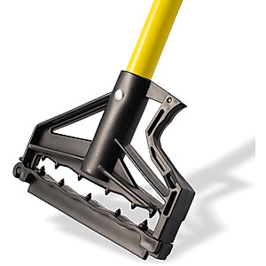 SPARTA 4166404 Spectrum Fiberglass Mop Handle With Quik-Release For Cleaning, Commercial, Residential, 60 Inches, Yellow