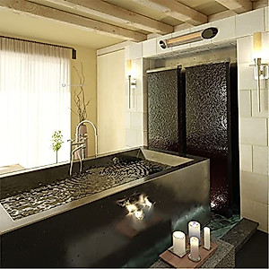 Outdoor Infrared Heater – Electric Deck Heater for Patio – 2500W Veito Ceiling Heater (Silver)