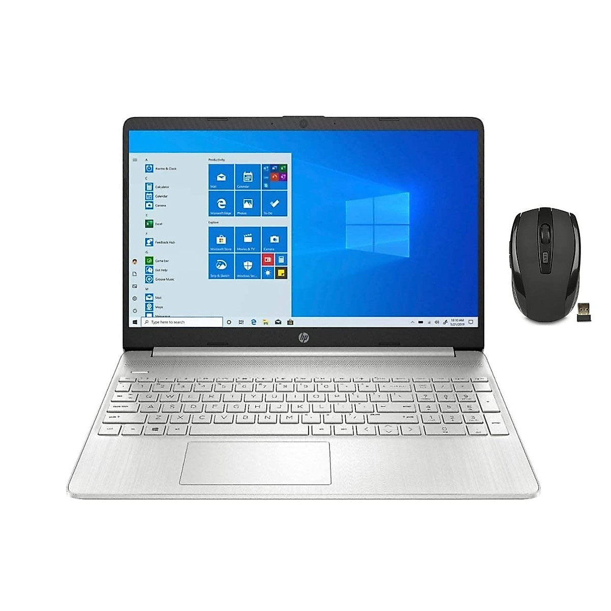 HP Pavilion 15.6" FHD Touchscreen IPS Micro-Edge Display Laptop | AMD Ryzen 7 4700U 8-Core | AMD Radeon Graphics | Windows 10 S (Silver, 32GB DDR4 | 1TB SSD | Wireless Mouse)
