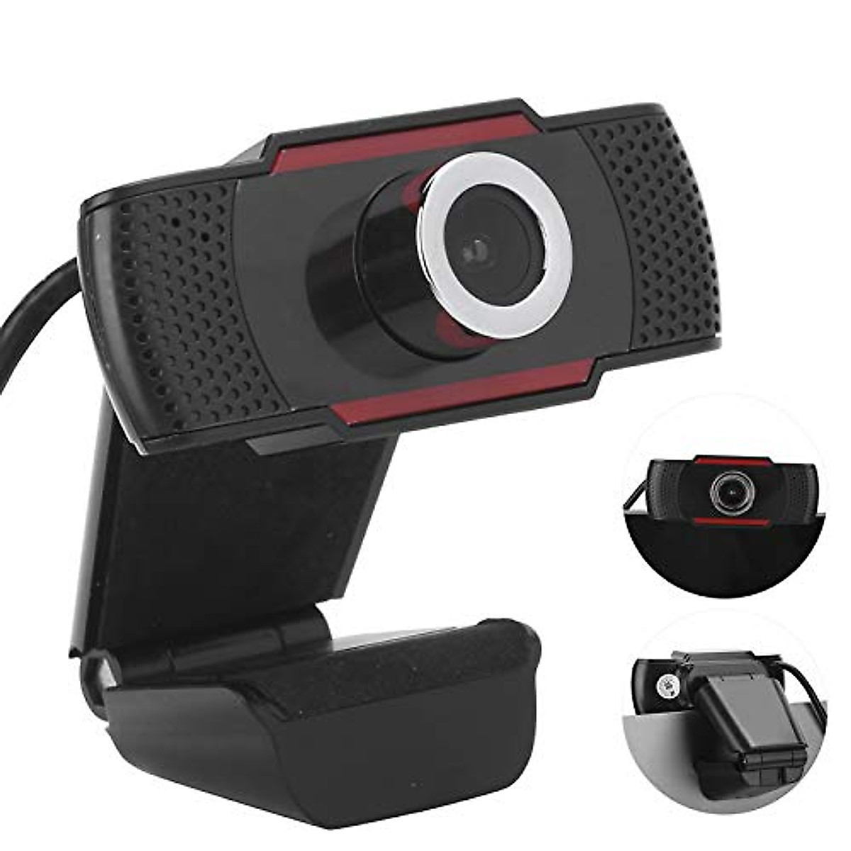 GOWENIC Archuu Computer Webcam,Mini 720P 1MP HD USB Web Manual Focusing Camera High Pixels with Microphone,Online TeachingVideo ConferencePhoto RecordingGaming