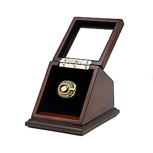 CHEZ MONETT Championship Ring Display Case Big Ring Storage Box (Espresso, 1 Slot)