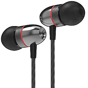 Betron ELR50 in Ear Headphones Earphones Wired with Noise Isolating Earbuds Tangle Free Cord Lightweight Carry Case Soft Ear Buds 3.5mm Plug, Black