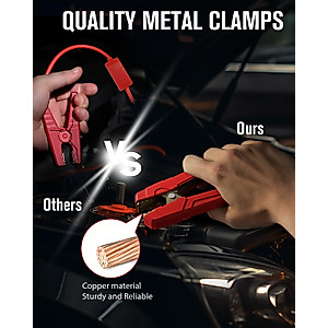 GOOLOO GP4000 Jump Starter 4000A Peak Car Starter (All Gas,up to 10.0L Diesel Engine) SuperSafe 12V Lithium Jump Box,Auto Battery Booster Pack,Portable Power Bank with USB Quick Charge and Type C Port