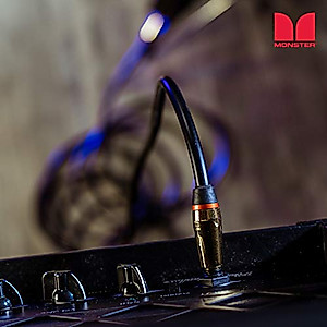 Monster Prolink Rock Instrument Cable - 12 ft - Right Angle to Straight