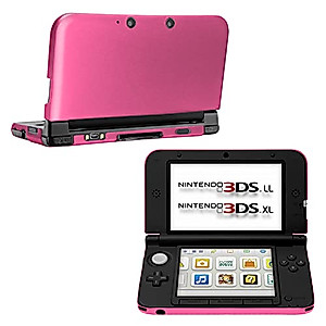 OSTENT Anti-Shock Hard Metal Box Cover Case Shell for Nintendo 3DS XL LL (Red)