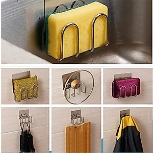 chenyesun 2 PCS of Wall Mount Pot Lid Holder ,Stainless Steel Stainless Steel Pot Pan Lid Cover Cutting Board Holder, Pan Lid Organizer Pot Hangers for Kitchen ,Bathroom, Cabinets